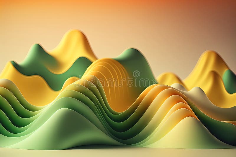 Abstract Curvy Design Wallpaper. Waves and Energy Flow Stock ...