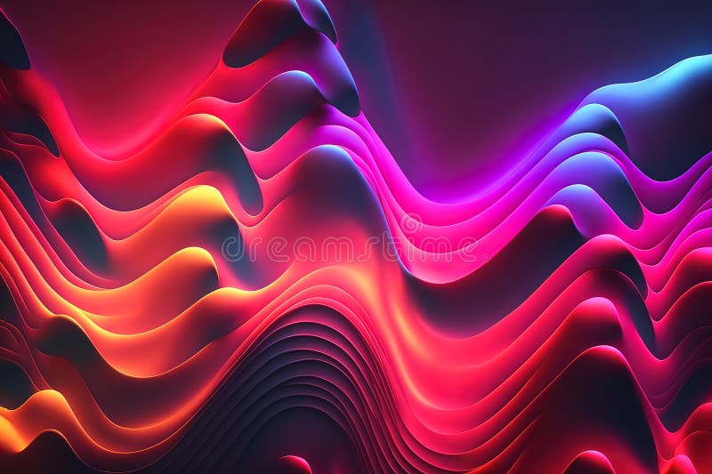 Abstract Curvy Design Wallpaper. Waves and Energy Flow Stock ...