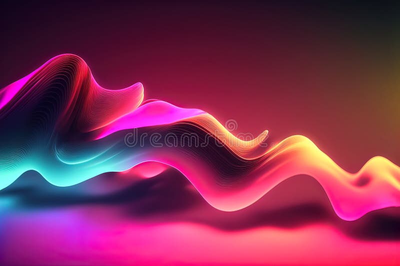 Abstract Curvy Design Wallpaper. Waves and Energy Flow Stock ...
