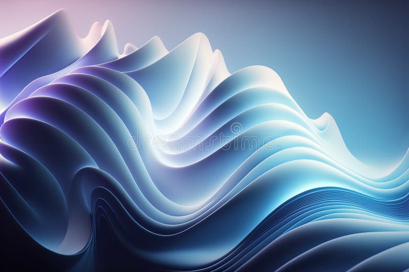 Abstract Curvy Design Wallpaper. Waves and Energy Flow Stock ...
