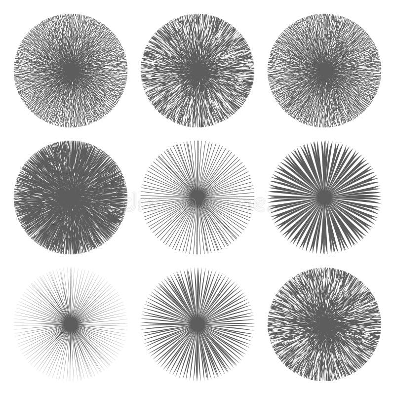 Abstract Curvy Lines from Center Vector Stock Vector - Illustration of ...