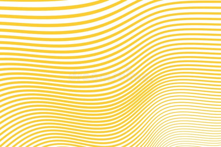 Abstract Curvy Motion Yellow Outline Stripe Background Design Stock ...