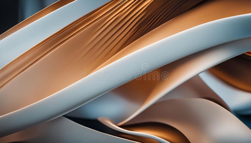 Abstract Curvy Shapes in Warm Tones Stock Illustration - Illustration ...