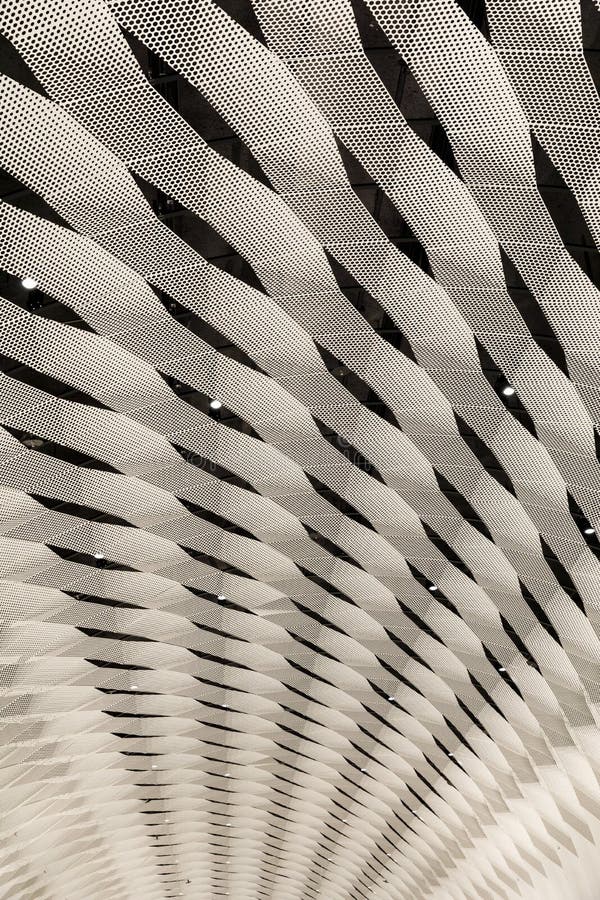 Abstract Architectural White Panels in a Ceiling Stock Image - Image of ...