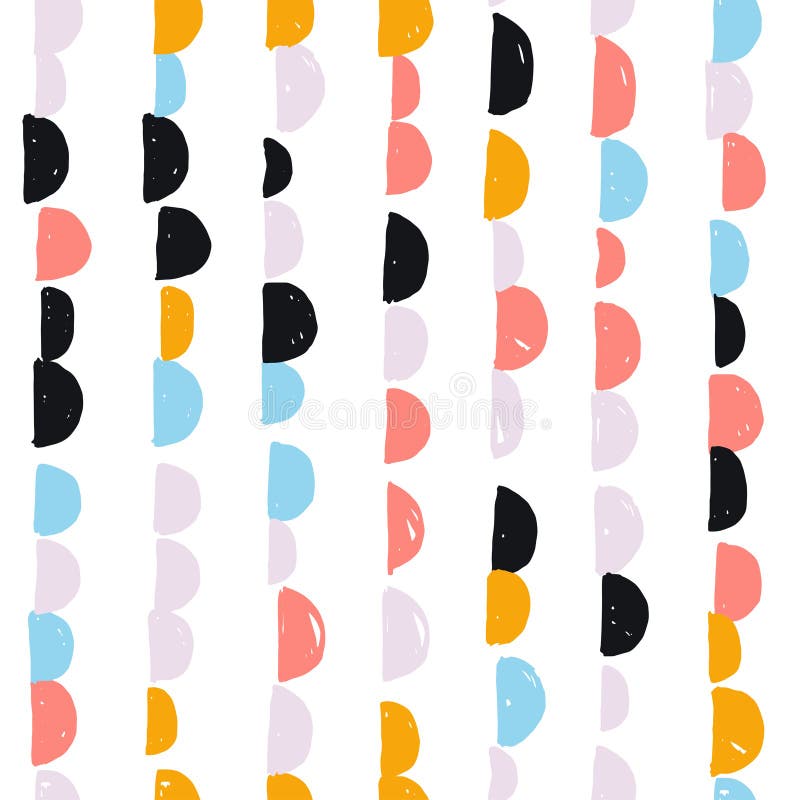 Abstract Cute Colorful Semicircle Design Stock Vector - Illustration of ...