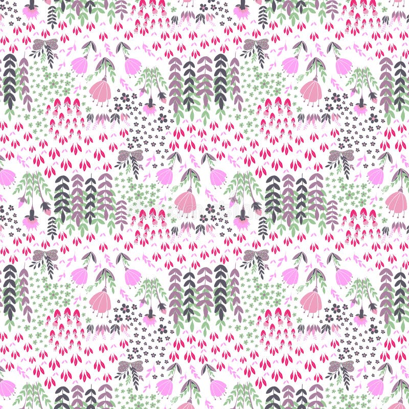 Abstract Cute Simple Pattern Light Pink Rough Flower and Leaf Nursery ...