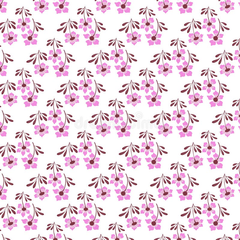 Abstract Cute Simple Pattern Light Pink Rough Flower and Leaf Nursery ...
