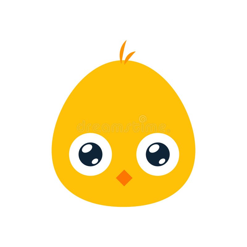 An Abstract Cute Yellow Chicken. Isolated Vector Illustration Stock ...
