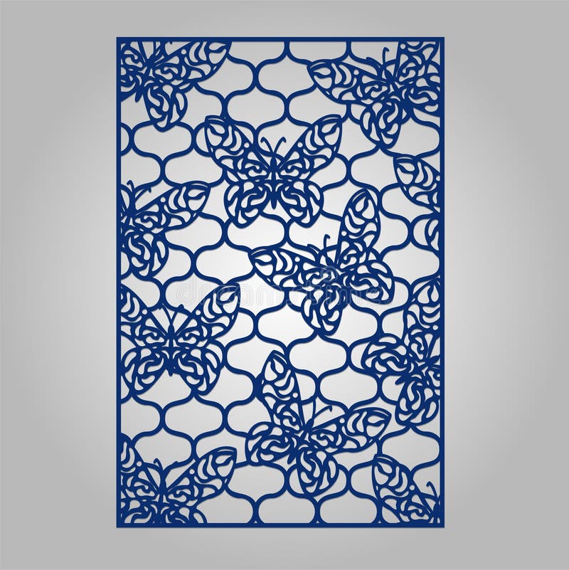 Abstract Cutout Panel for Laser Cutting, Die Cutting or Stencil. Stock ...