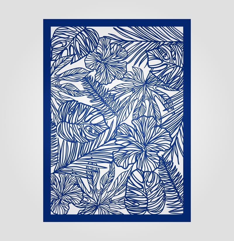 Abstract Cutout Panel for Laser Cutting, Die or Stencil. Stock ...