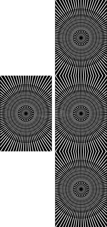 Laser Cut Fence Panel with Abstract Ray Pattern Stock Illustration ...