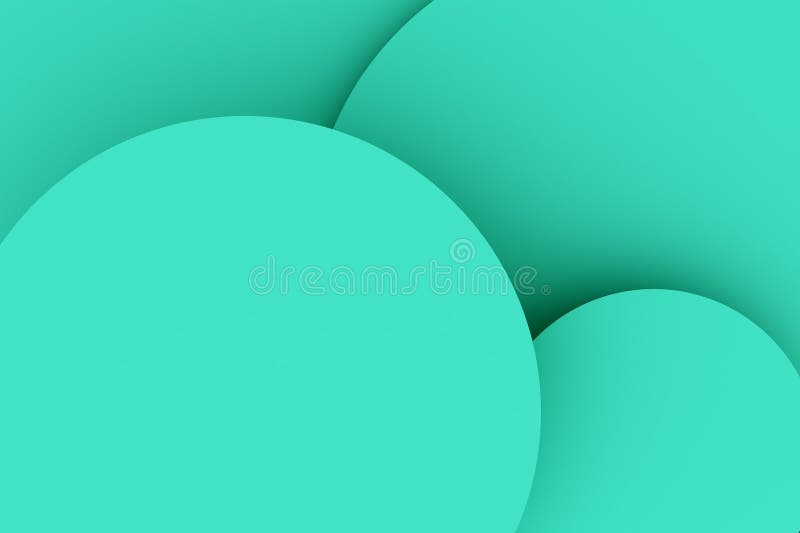 Abstract Cyan or Blue Round Geometric Shapes for Background or Backdrop ...