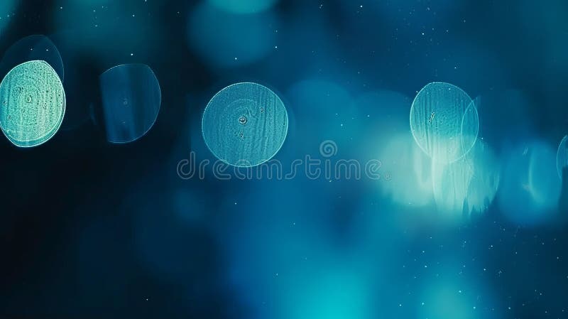 Abstract Cyan Bubbles Background: Underwater Bokeh Effect Texture Stock ...