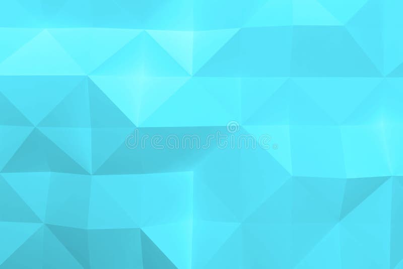 Abstract Cyan Digital Low Poly Pattern 3d Stock Illustration ...
