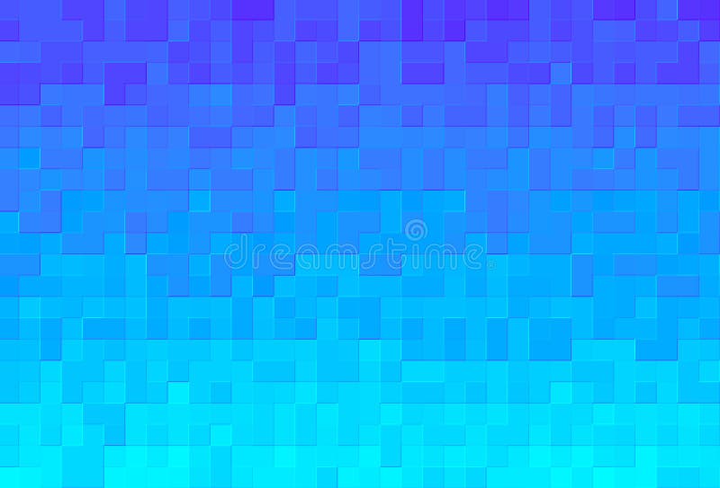 Abstract Cyan Gradient Background. Texture with Pixel Square Blocks ...