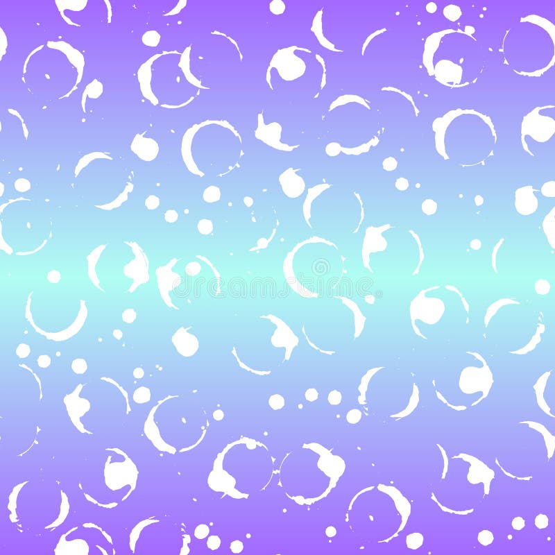 Abstract Cyan and Lilac Gradient Ink Circle Seamless Pattern Stock ...