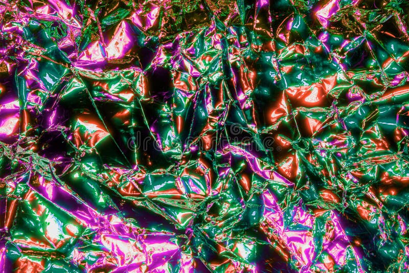 Abstract Cyber Background. Multicolored Metallic Reflection. Sparkling ...