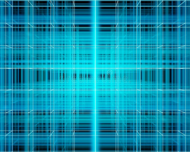 Abstract Cyber Cube Mesh with Glowing Vertices Design. Cyberspace ...