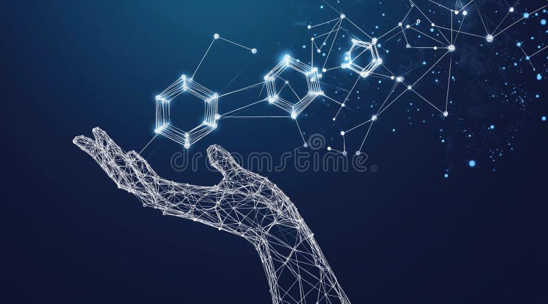 Cyber Hand Futuristic Sketch Stock Illustration - Illustration of ...