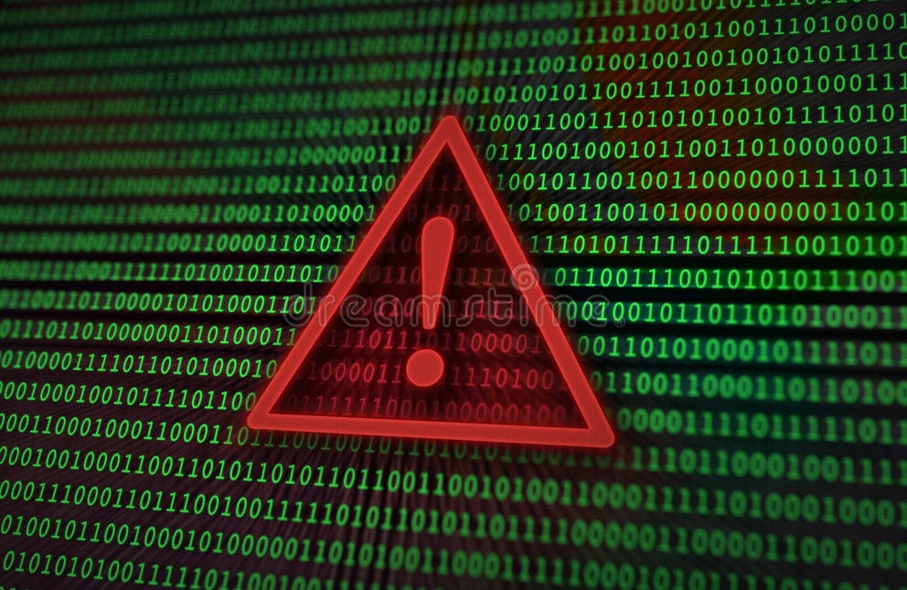 Abstract Cyber Security Alert Background with Binary Codes Numbers, Hacking, Phishing, Attack ...