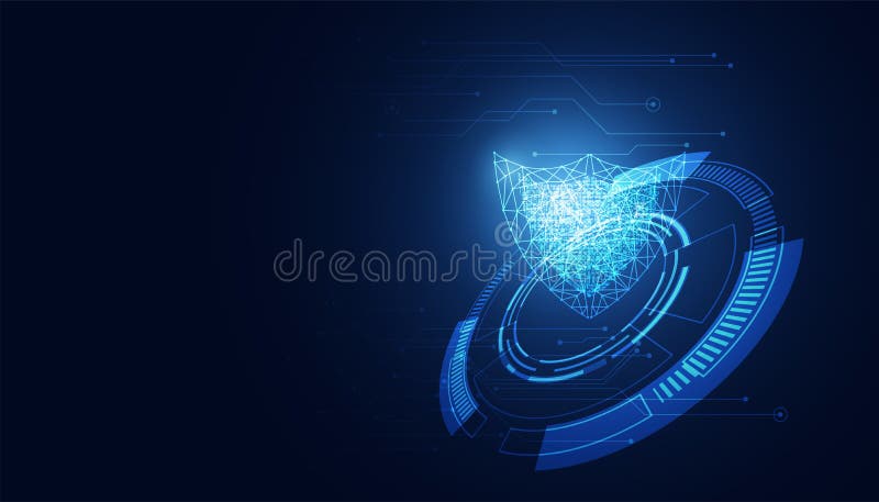 Abstract Cyber Security with Shield Blue Circle Technology Future Cyber ... Abstract Cyber Security with Shield Blue Circle Technology Future Cyber ...
