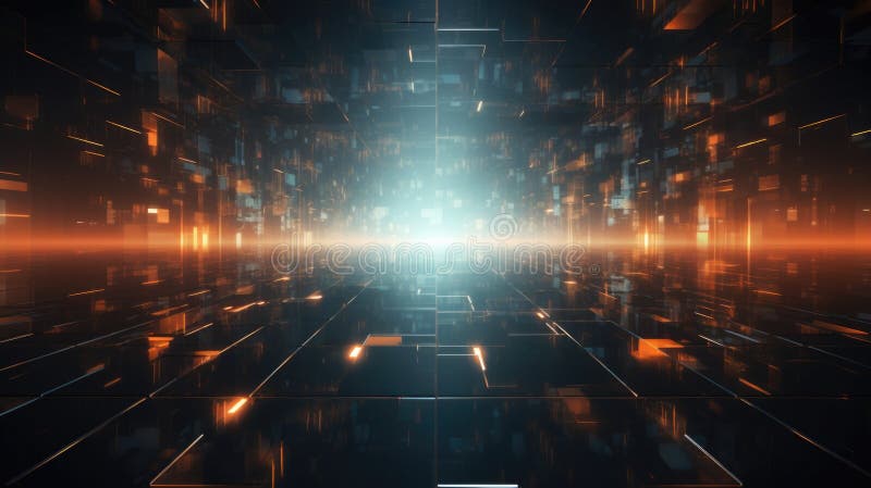 Abstract Cyber Space Background, Abstract Illustration Stock ...