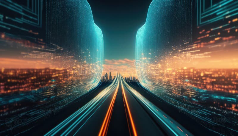 Abstract Cyber Space Background Design Stock Illustration ...