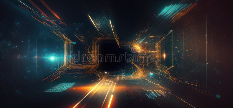 Abstract Cyber Space Background Design Stock Illustration ...