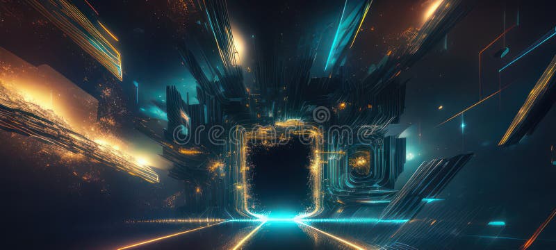 Abstract Cyber Space Background Design Stock Illustration ...