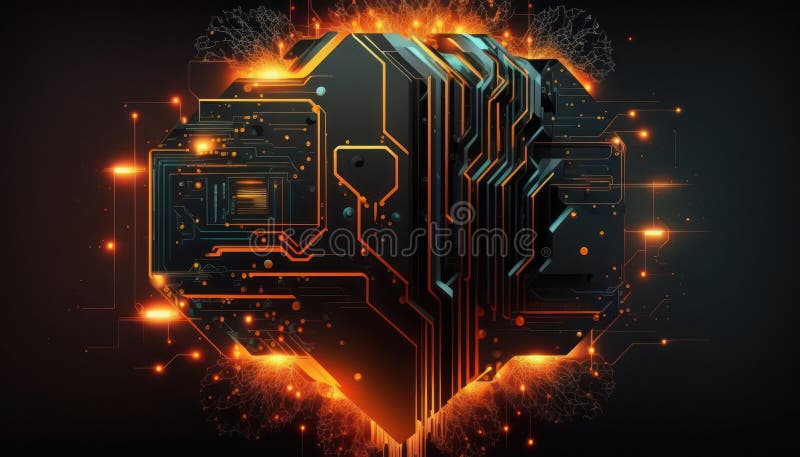 Abstract Cyber Space Background Desogn Stock Illustration ...