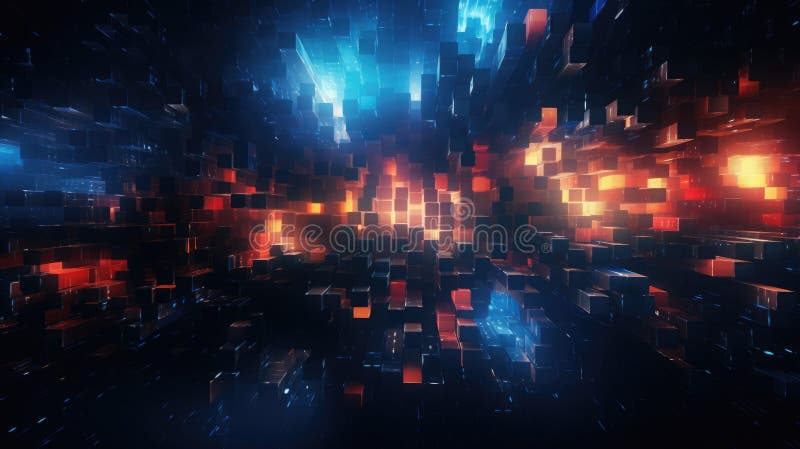 Abstract Cyber Space Background, Abstract Illustration Stock ...
