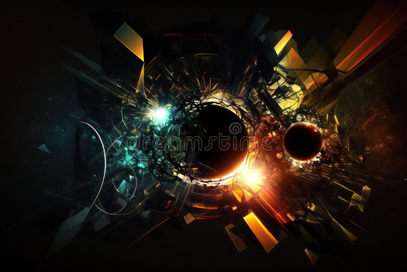 Abstract Cyber Space Background Wallpaper Stock Illustration ...