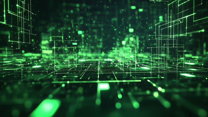 An Abstract Cyber Space Environment Background Made from Futuristic ...