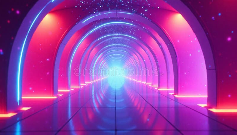 Abstract Cyber-Themed Background with UV Colors, Dynamic Star Patterns ...