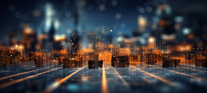 Abstract Cybernetic Bokeh with Modern Tech Aesthetics and Captivating ...