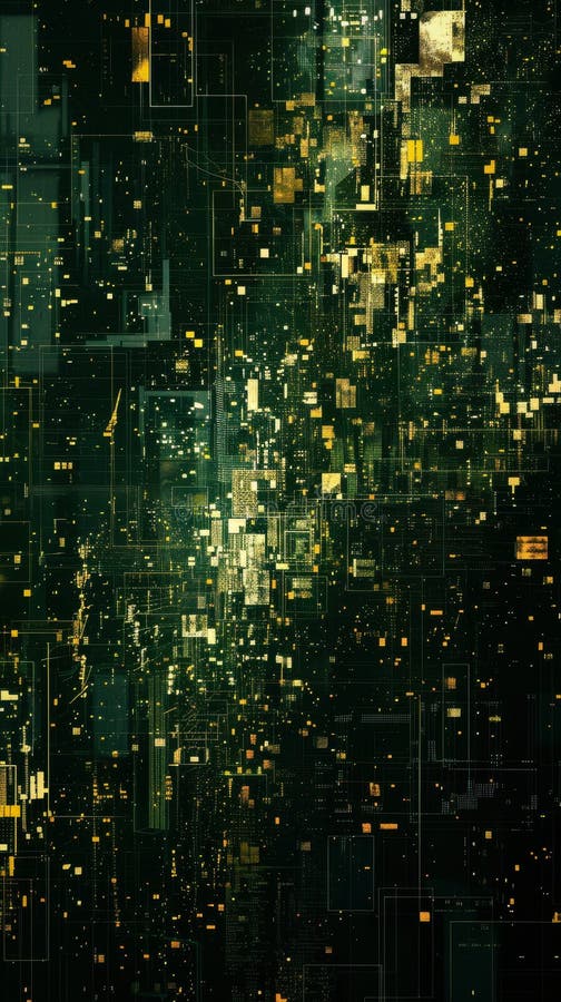 Abstract Cybernetic Matrix stock photo. Image of shapes - 327058872