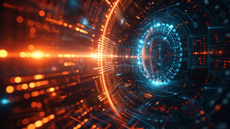 Abstract Cybernetic Patterns Resembling an Interface To the Future ...