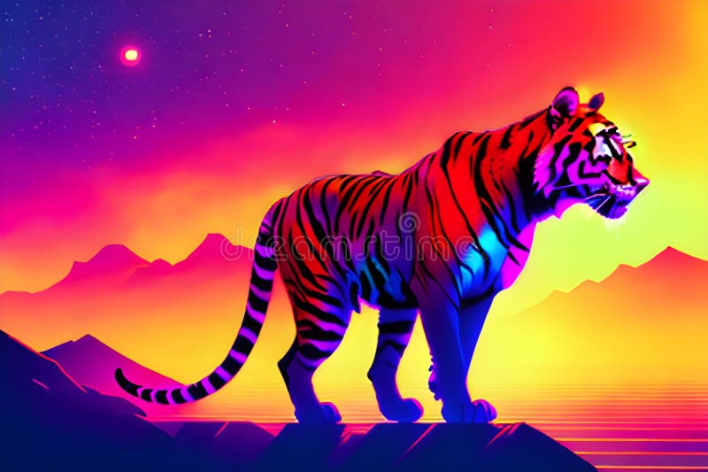 Cyberpunk Tiger Stock Illustrations – 486 Cyberpunk Tiger Stock ...