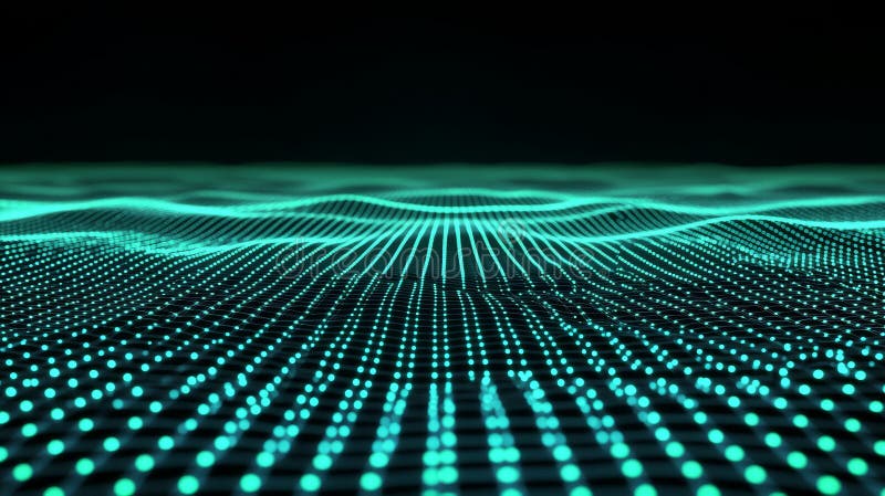 Abstract Cyberspace Environment Background with Digital Matrix ...