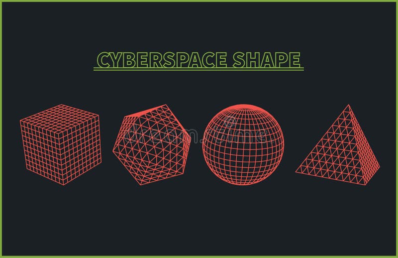 Abstract Cyberspace Grid Landscape Background Stock Vector ...