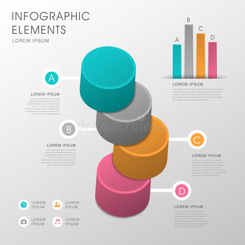 Abstract Cylinder Infographics Stock Vector - Illustration of ...