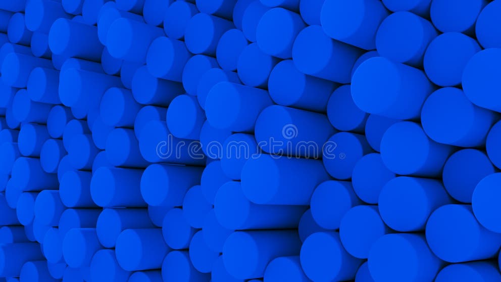 Abstract Cylinder Pattern on Blue Background Stock Illustration ...