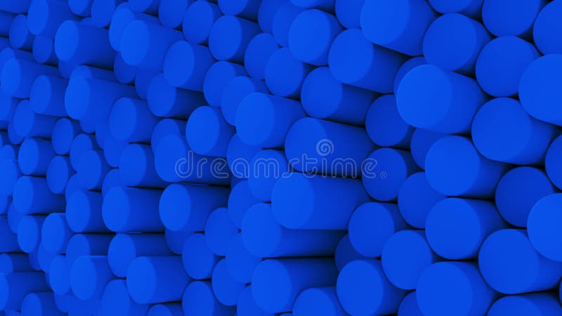 Abstract Cylinder Pattern on Blue Background. Video Loop 3D Stock ...
