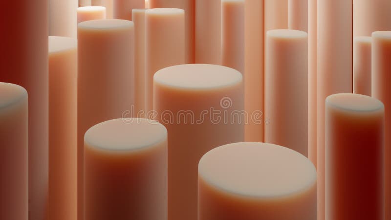 Abstract Cylinders Made of Translucent Stock Illustration ...