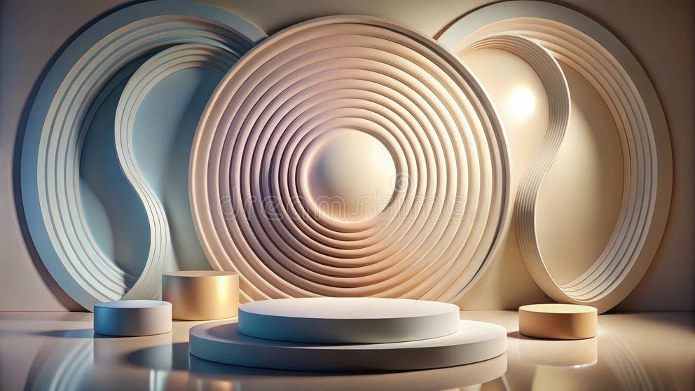 Abstract Cylindrical Forms and Curvilinear Wall Panels Create a Modern ...