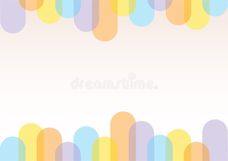 Abstract Cylindrical Multi-colored Dome Shape Border Stock Illustration ...