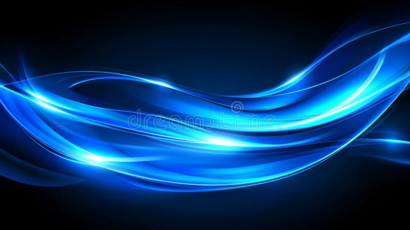 Abstract 3D Animation Featuring a Blue Metal Loop in Liquid Space Stock ...