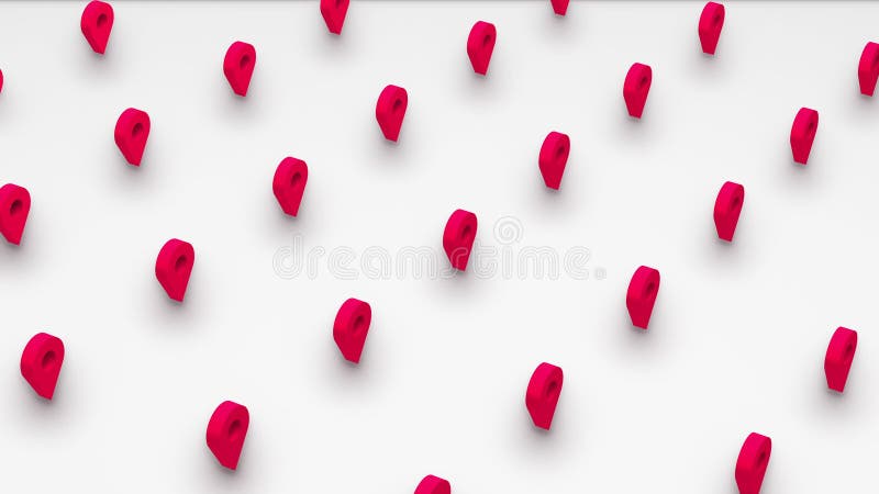 Abstract 3d Animation Of Grid Of Geo Points Shapes In Isometric View