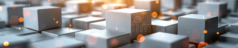 White Geometric Cubes - Abstract 3D Animation Loop Stock Illustration ...
