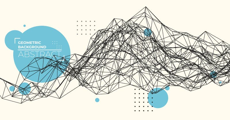 Abstract 3D Art in Minimal Style. Stock Vector - Illustration of mesh ...